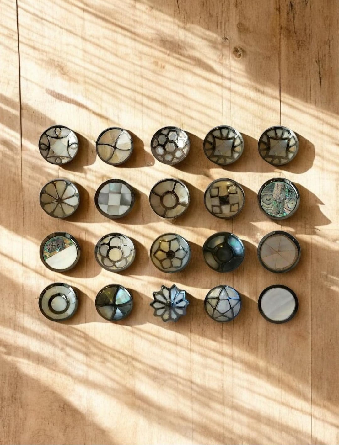 Mother of Pearl Cabinet Knob: Blackened Brass Eastern Opulence Handle ...