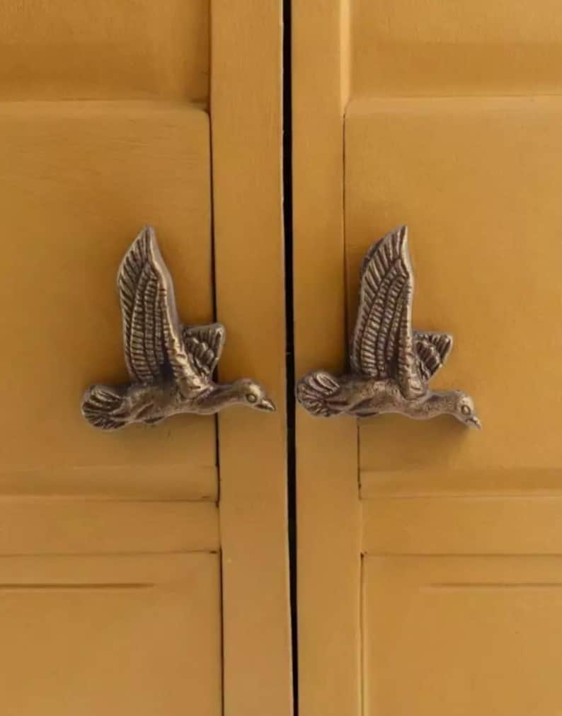 Pomello per mobile in bronzo antico a forma di animale / Pomello per ...