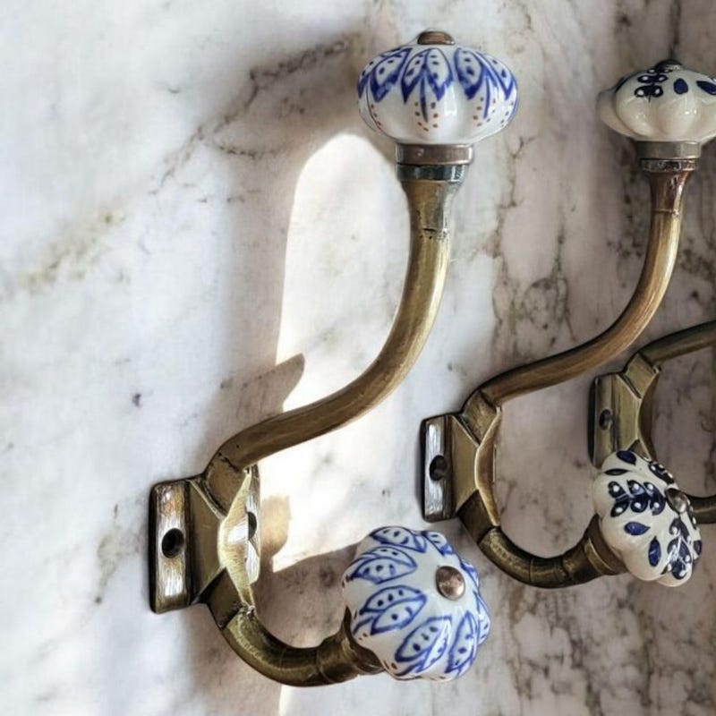 Ceramic Door Hooks White - Etsy