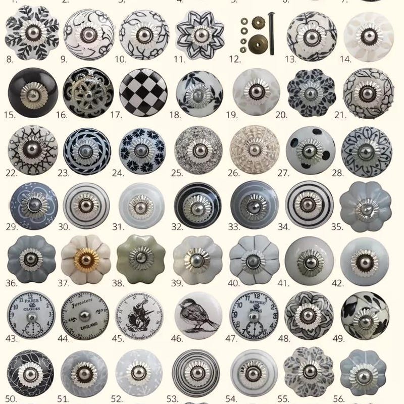 Silver Funky Door Knobs - Etsy UK