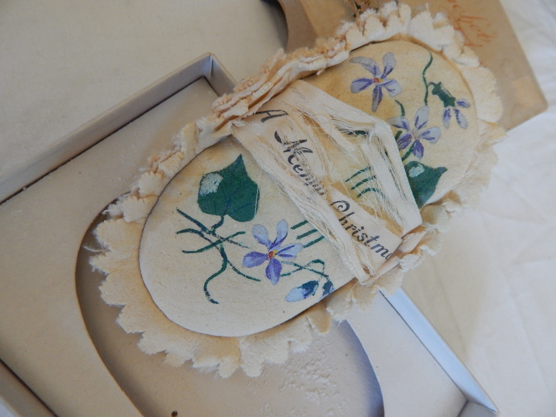 Victorian Talcum Puff Sachet – 1903 Original Box, Painted Violets - Etsy