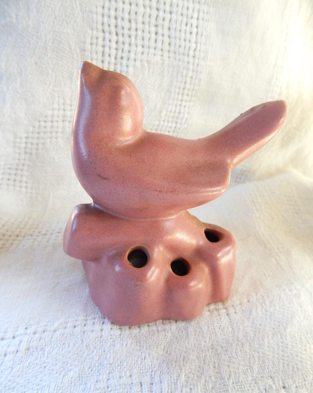 Vintage Rosemeade Pottery Flower Frog/ Singing Bird/ Matte Finish - Etsy