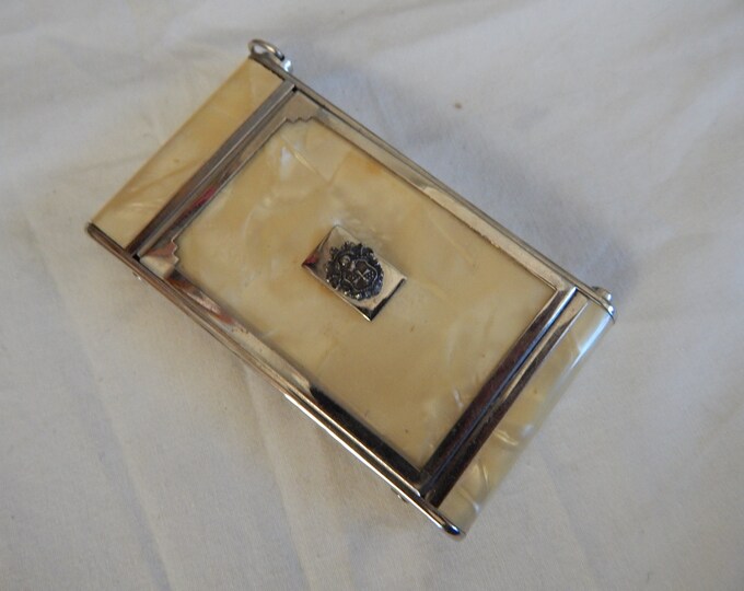 Girey Camera Look Compact/ Vintage Compacts/ Marbleized Celluloid ...