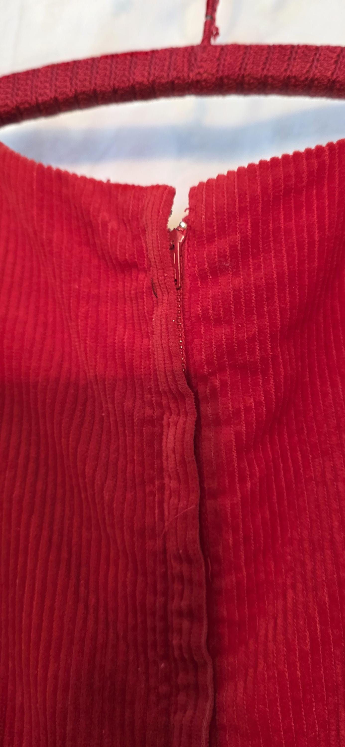 1960's Saba Red Corduroy Dress/ Belted/ Australian Fashion Brand/ Small ...