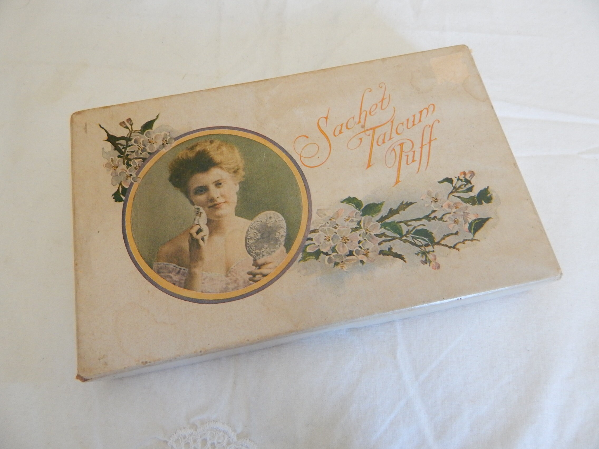 Victorian Talcum Puff Sachet – 1903 Original Box, Painted Violets - Etsy