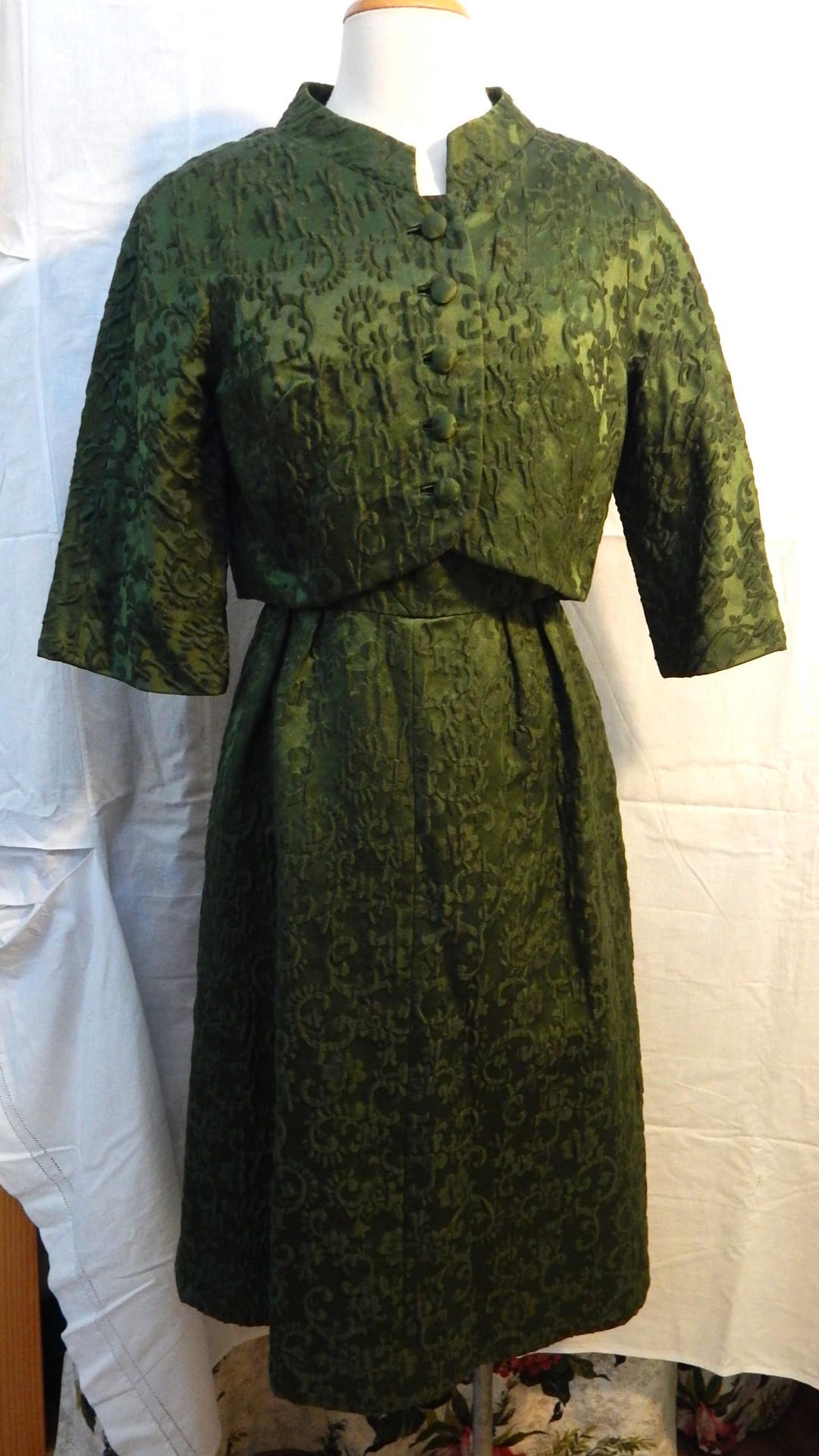 1960's Ben Barrack Ensemble/ Forest Green/ Wiggle Dress & Jacket - Etsy