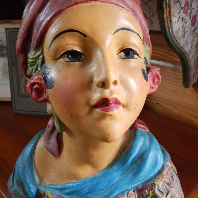 Chalkware Bust - Etsy