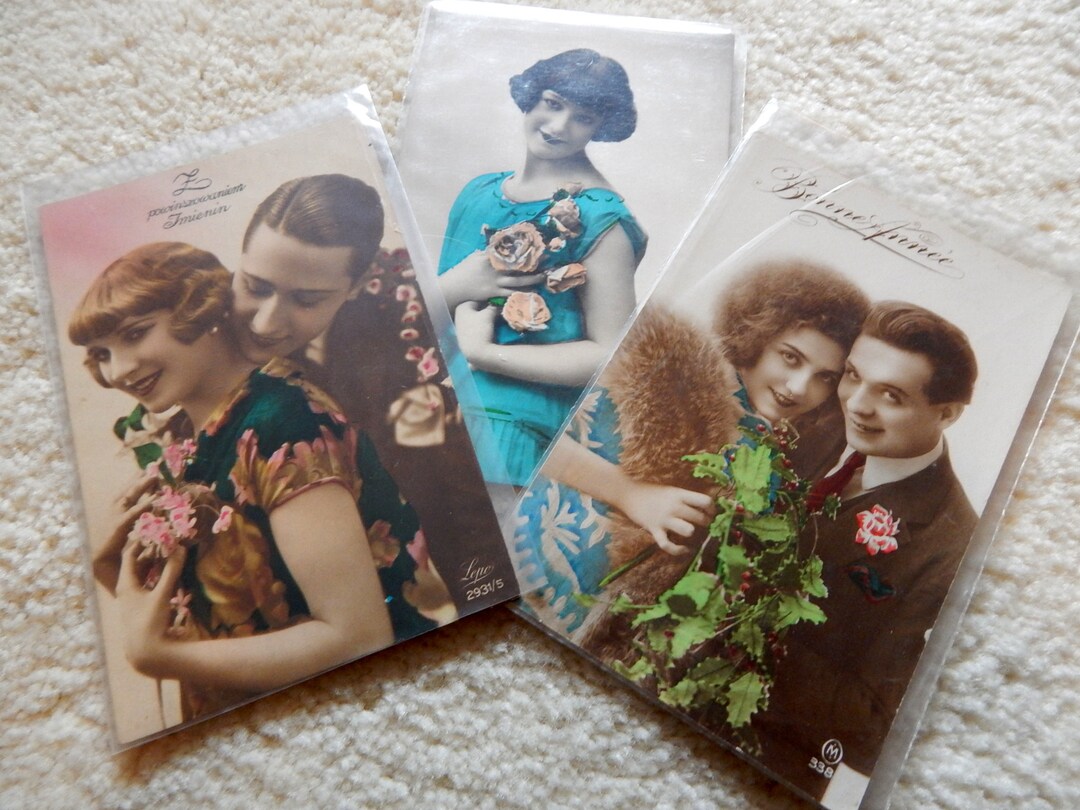 3 Vintage Colorized Postcards: 1920s Foreign Travel Ephemera - Etsy