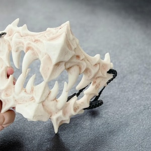 Halloween Skull Dragon Mask Skeleton Half Face Mask for Cosplay, Dance ...