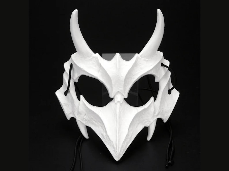 Halloween Skull Dragon Mask Skeleton Half Face Mask for Cosplay, Dance ...
