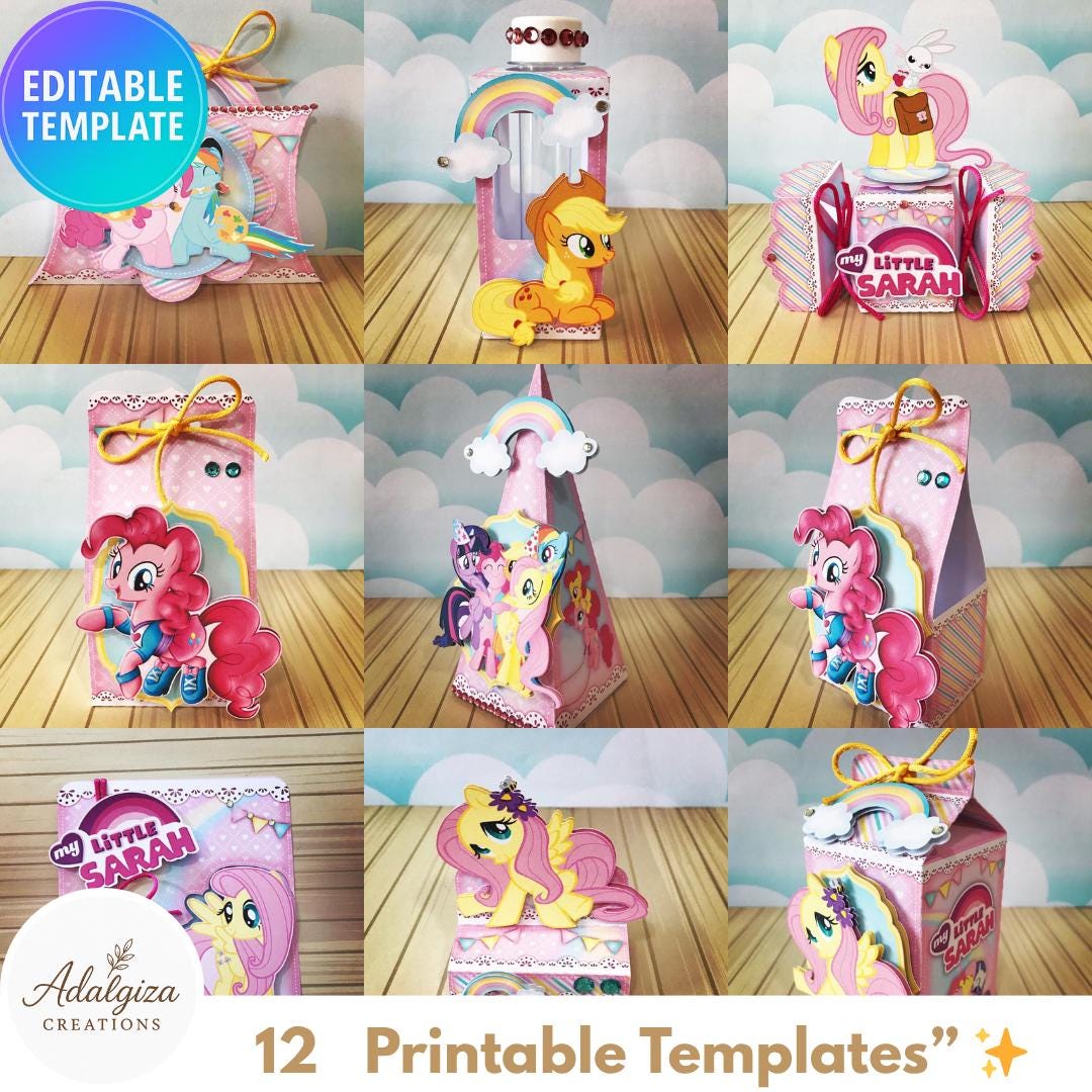Personalized My Little Pony Party Package - Editable My Little Pony ...