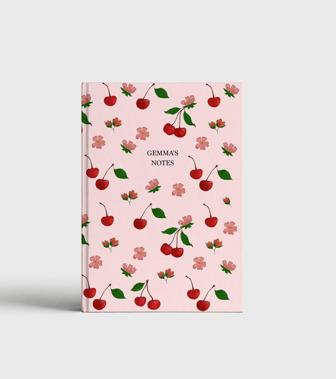 Personalised Hardback Notebook - Cherries - Floral - Planner - Gift for ...