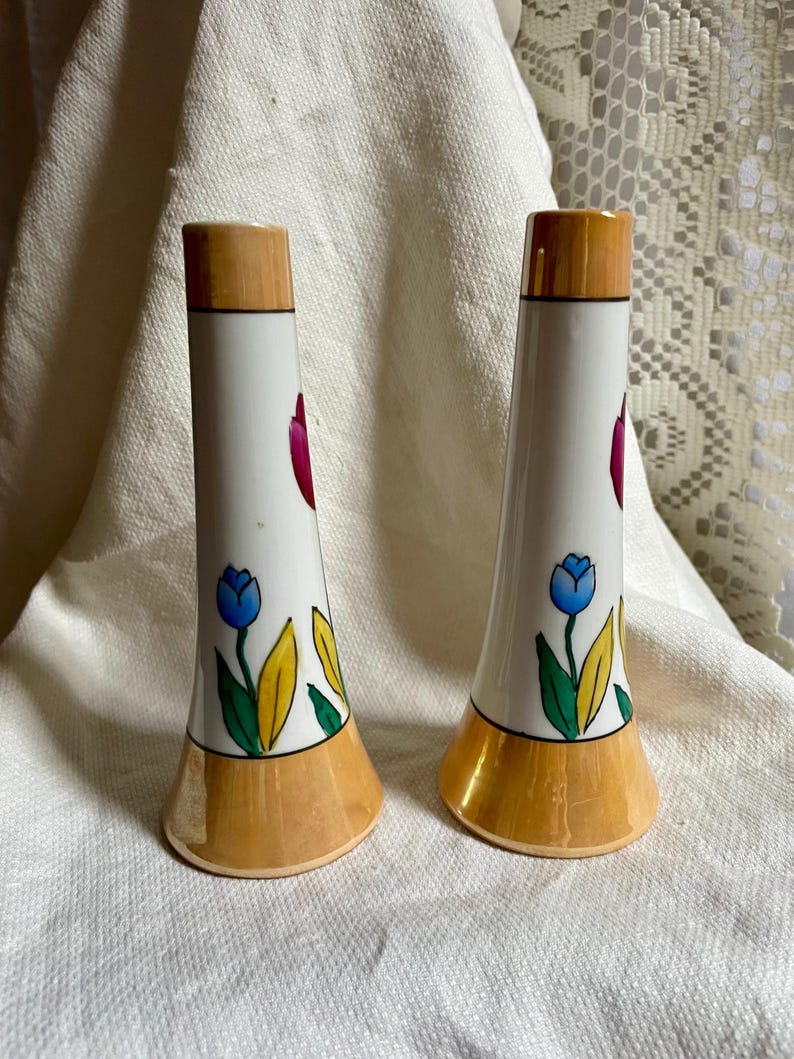 Vintage Lusterware Tulip Salt & Pepper Shakers | Mid Century Japan ...
