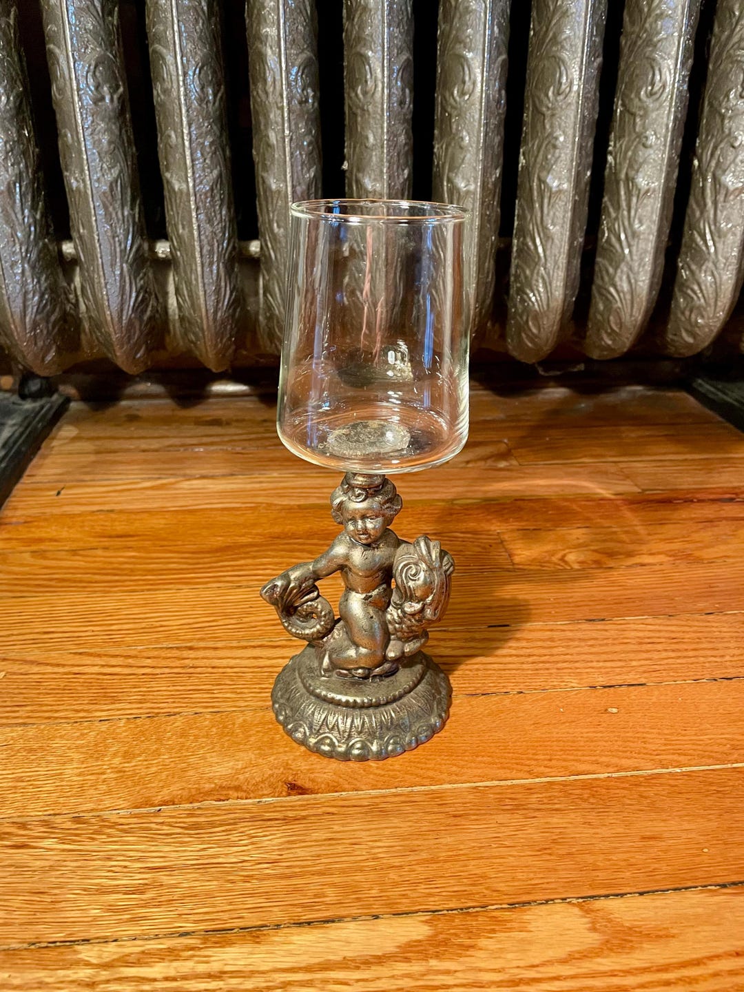 Vintage 1960s Cherub Riding Koi Fish Figurine - Etsy