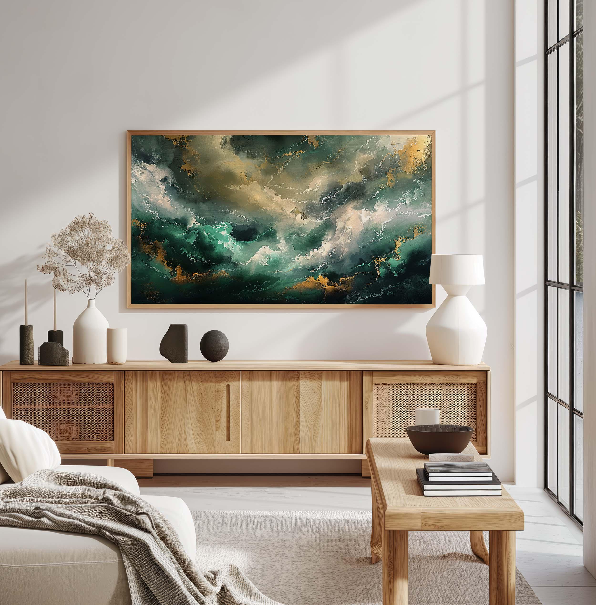 Moody Ocean Waves for Frame TV Samsung Television Background, Sea Foam ...