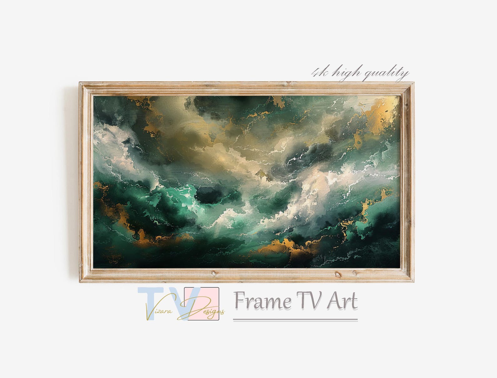 Moody Ocean Waves for Frame TV Samsung Television Background, Sea Foam ...