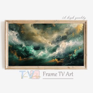 Moody Ocean Waves for Frame TV Samsung Television Background, Sea Foam ...