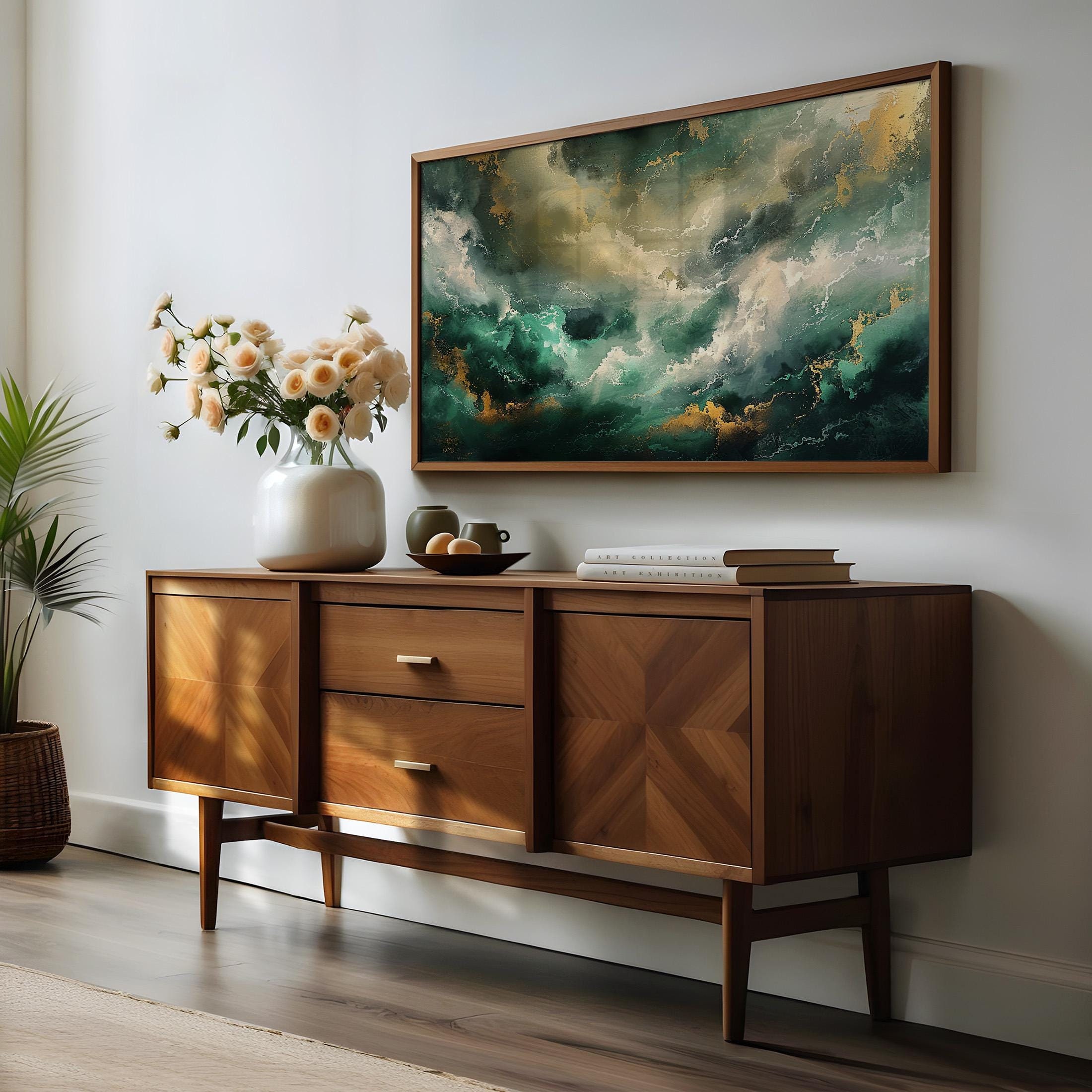 Moody Ocean Waves for Frame TV Samsung Television Background, Sea Foam ...