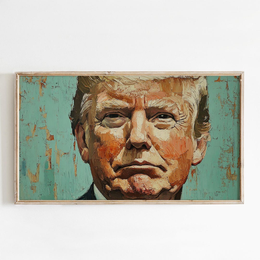 Trump Frame TV Art, Trump Portrait Painting for Samsung Television ...