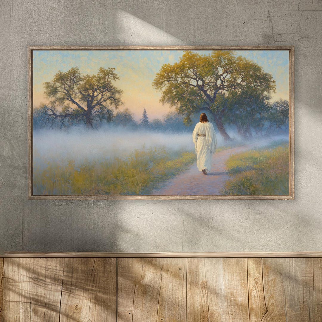 Jesus Christ Frame TV Art, Samsung the Frame Christ Walking Art for ...