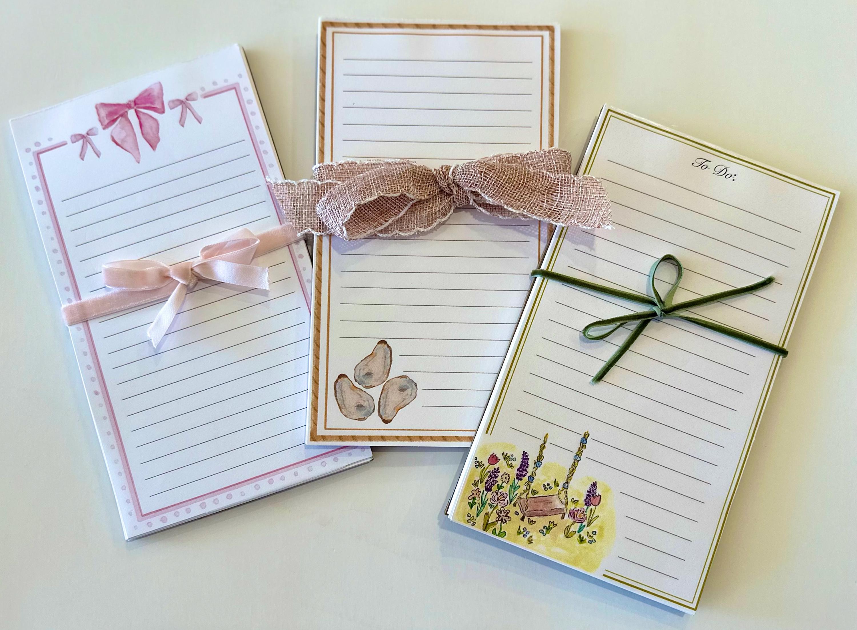 Bow Notepad: Handmade Stationery - Etsy
