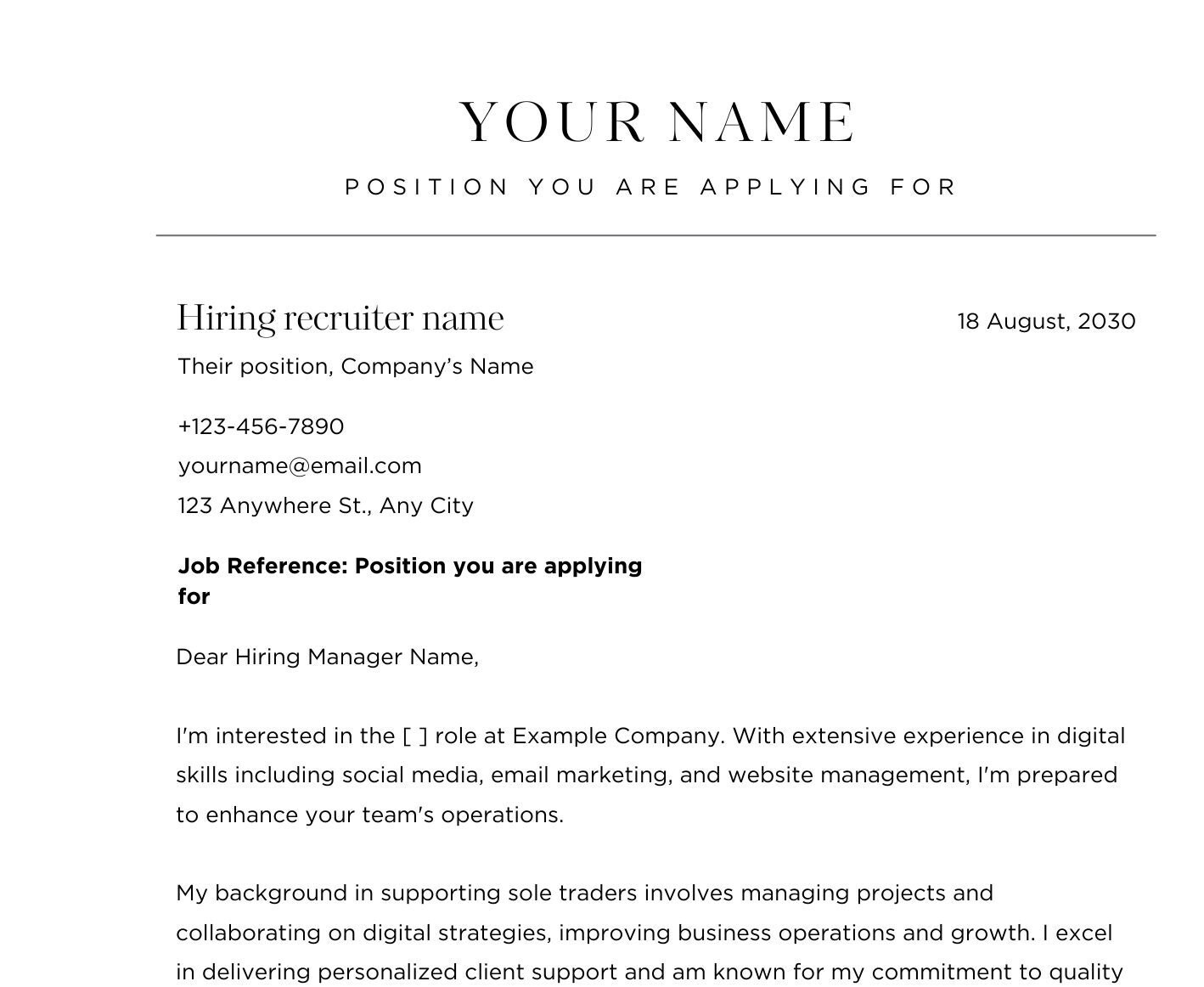 Cover Letter - Etsy
