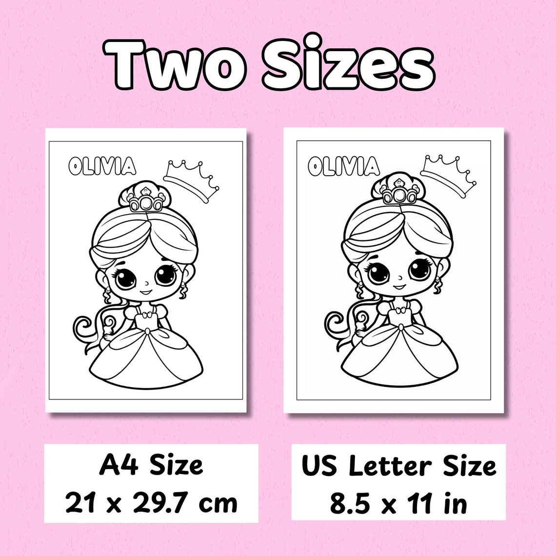 Princess Coloring Pages for Girls – 20 Printable Sheets (PDF Download ...