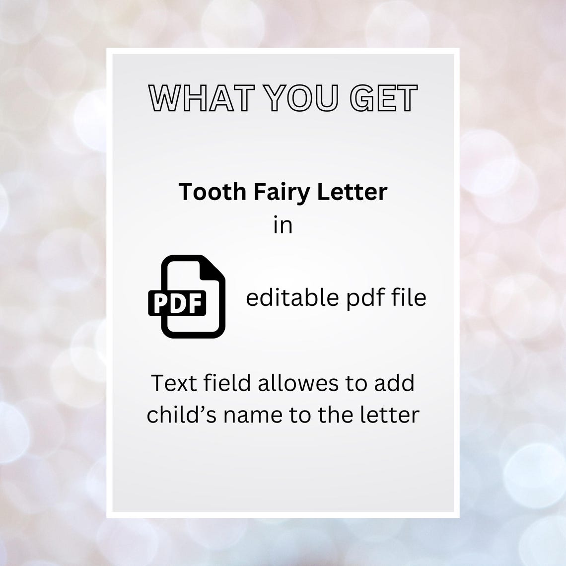 Editable Tooth Fairy Receipt, Tooth Fairy Note, Tooth Fairy Letter ...
