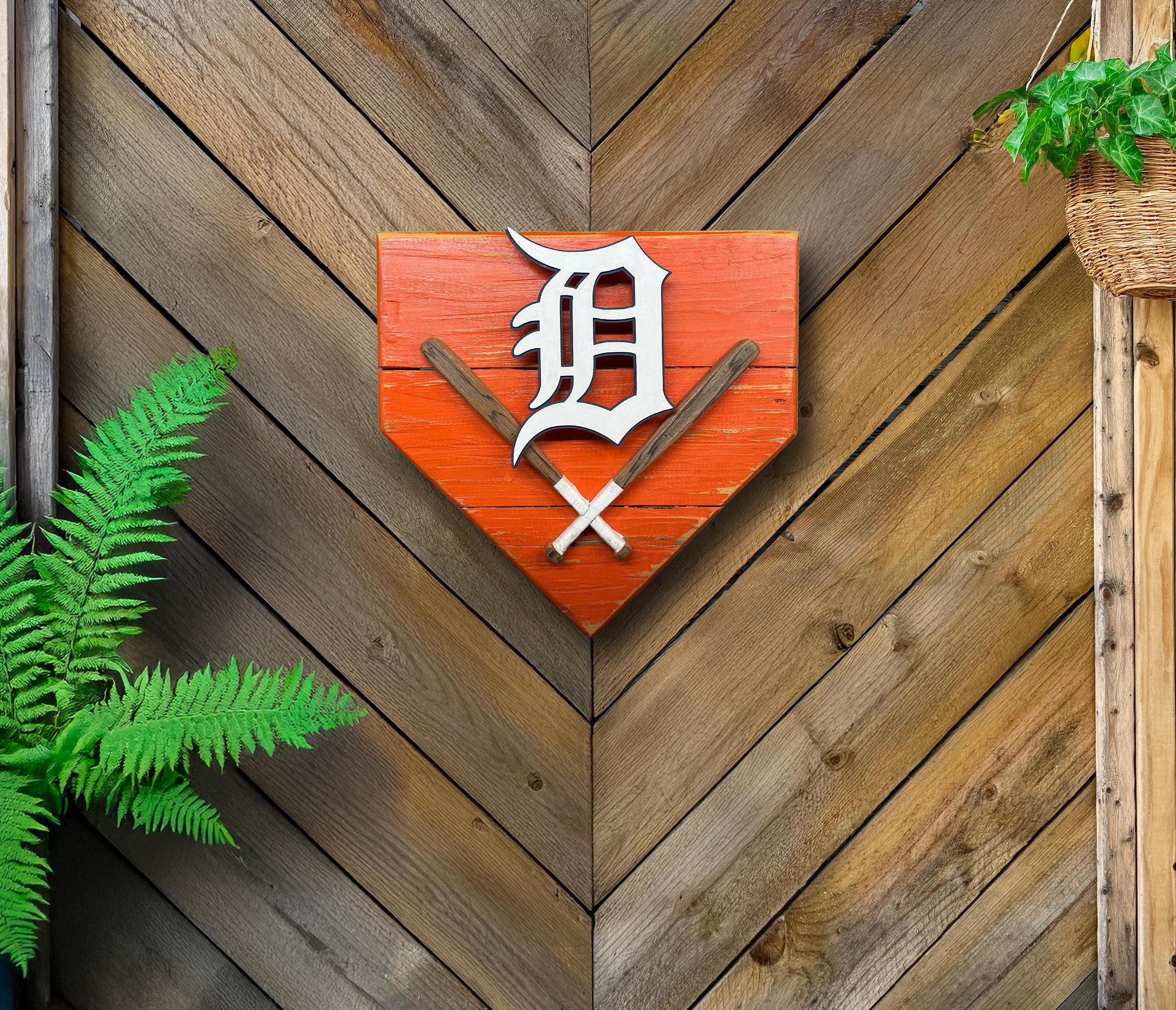 Detroit Tigers Home Plate Wooden Sign - Etsy