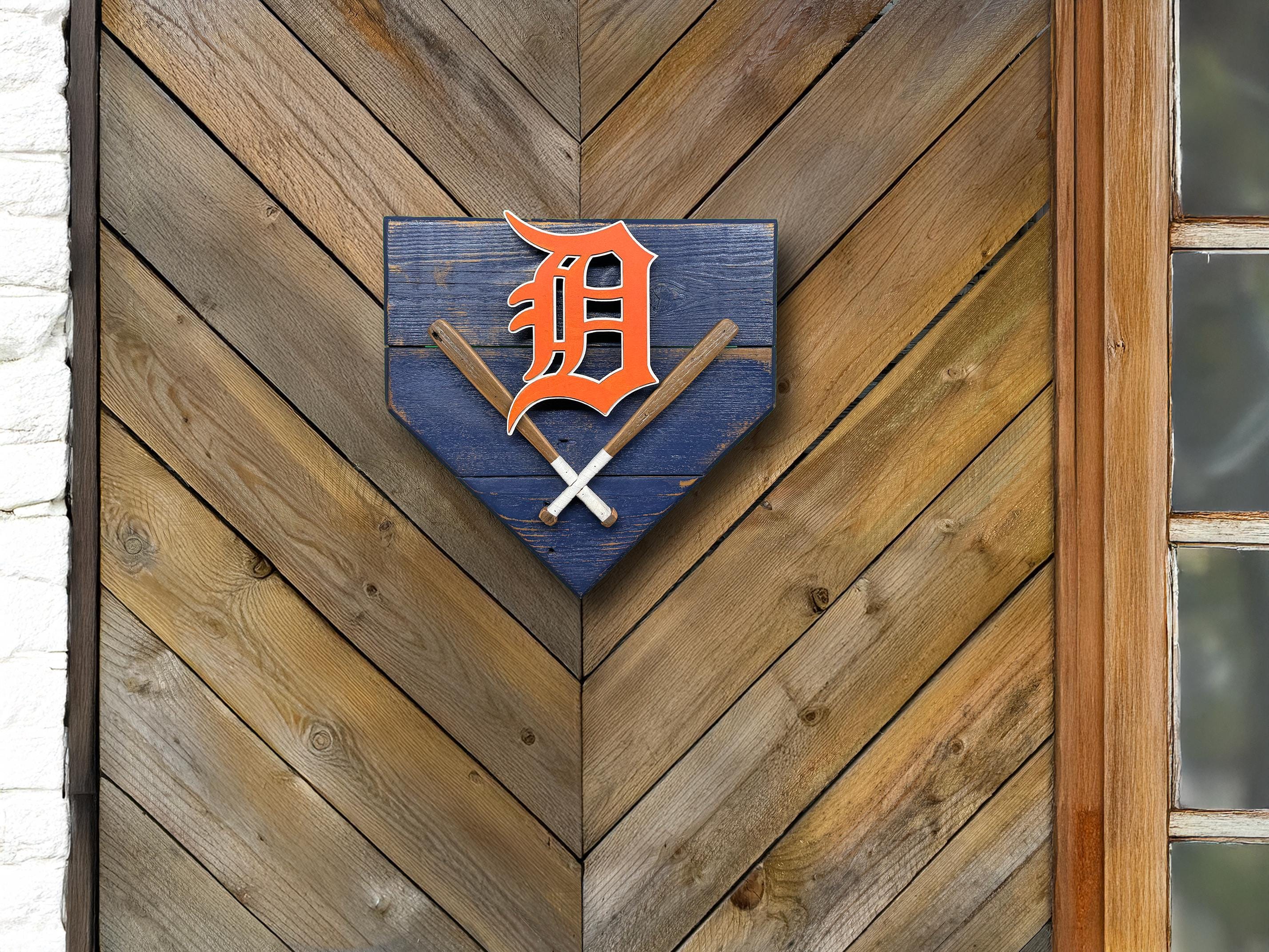 Detroit Tigers Home Plate Wooden Sign - Etsy