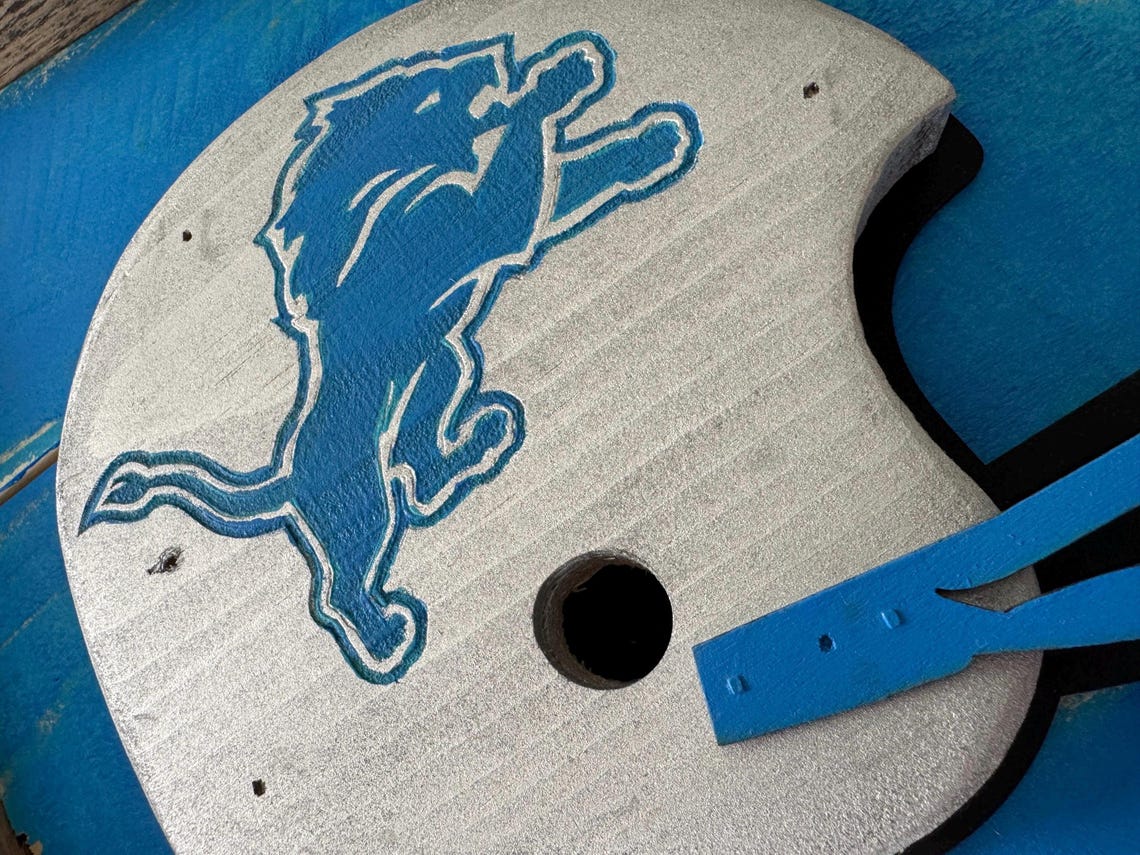 Detroit Lions Wooden Pennant - Etsy