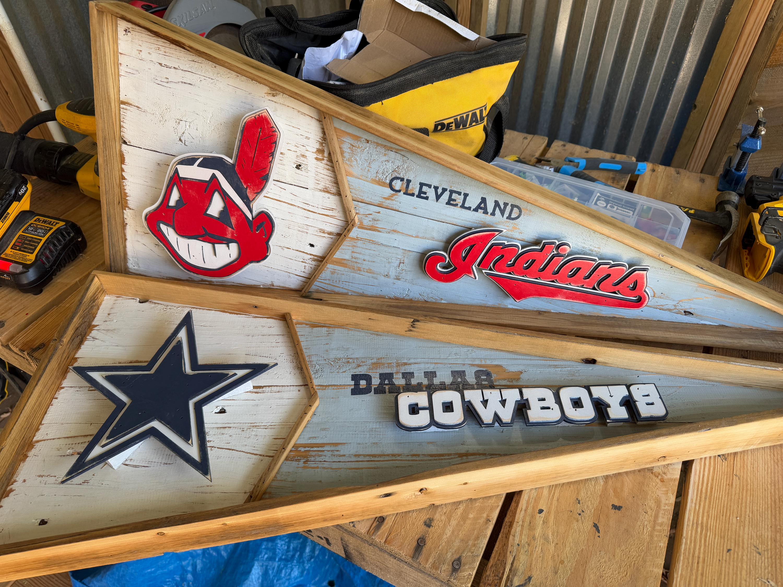CUSTOM - Wooden Team Pennant - Etsy