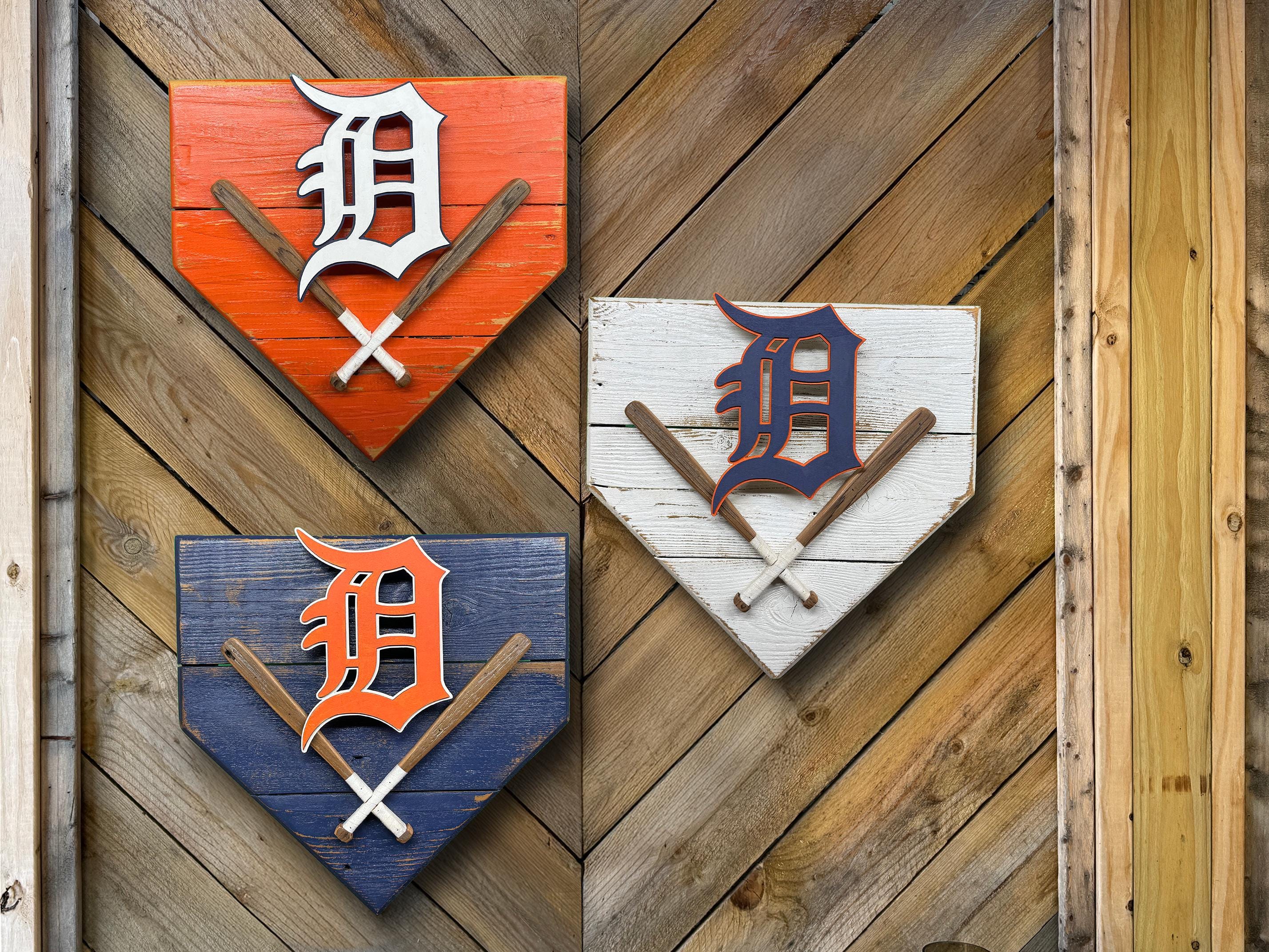 Detroit Tigers Home Plate Wooden Sign - Etsy