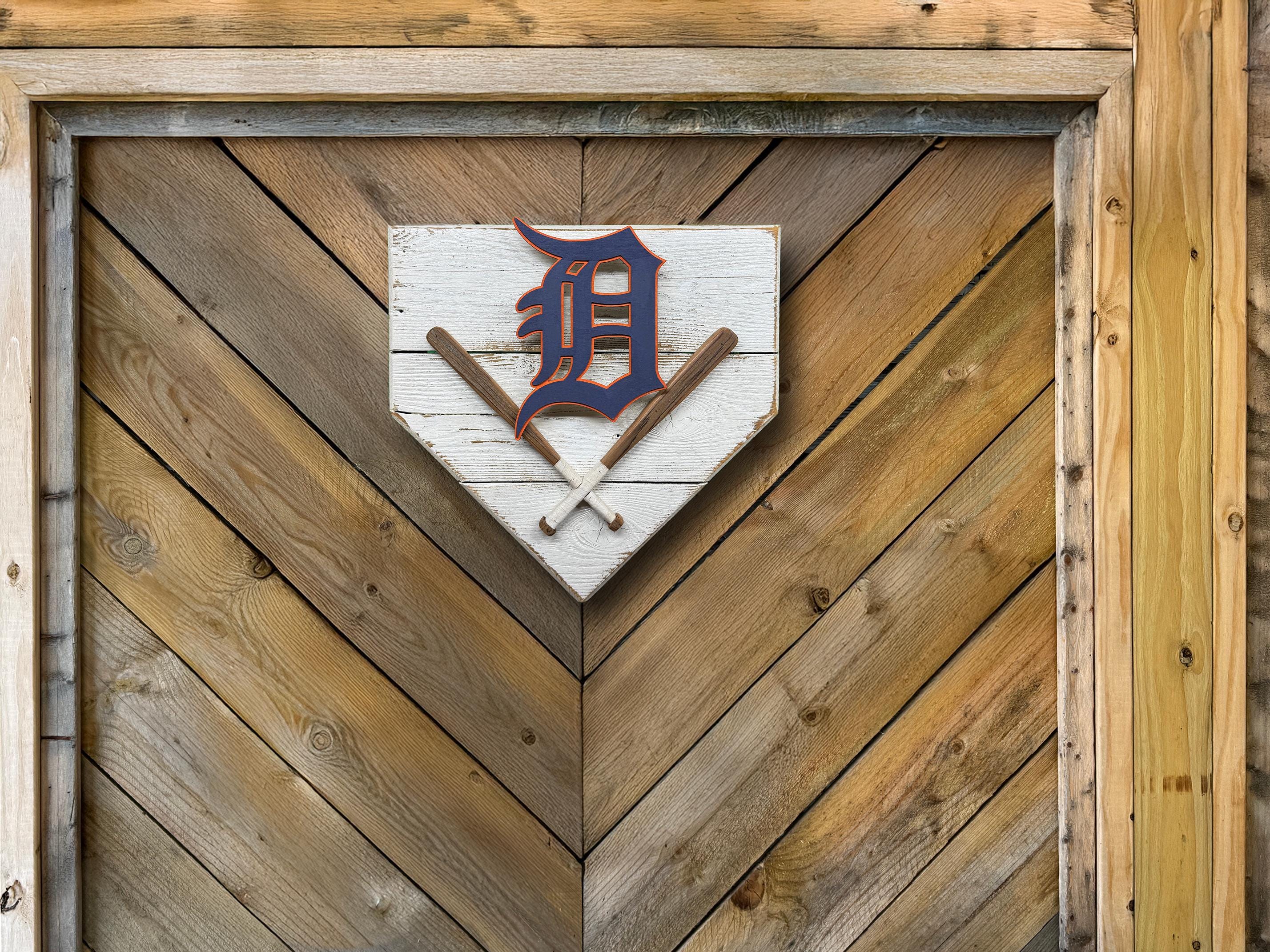 Detroit Tigers Home Plate Wooden Sign - Etsy