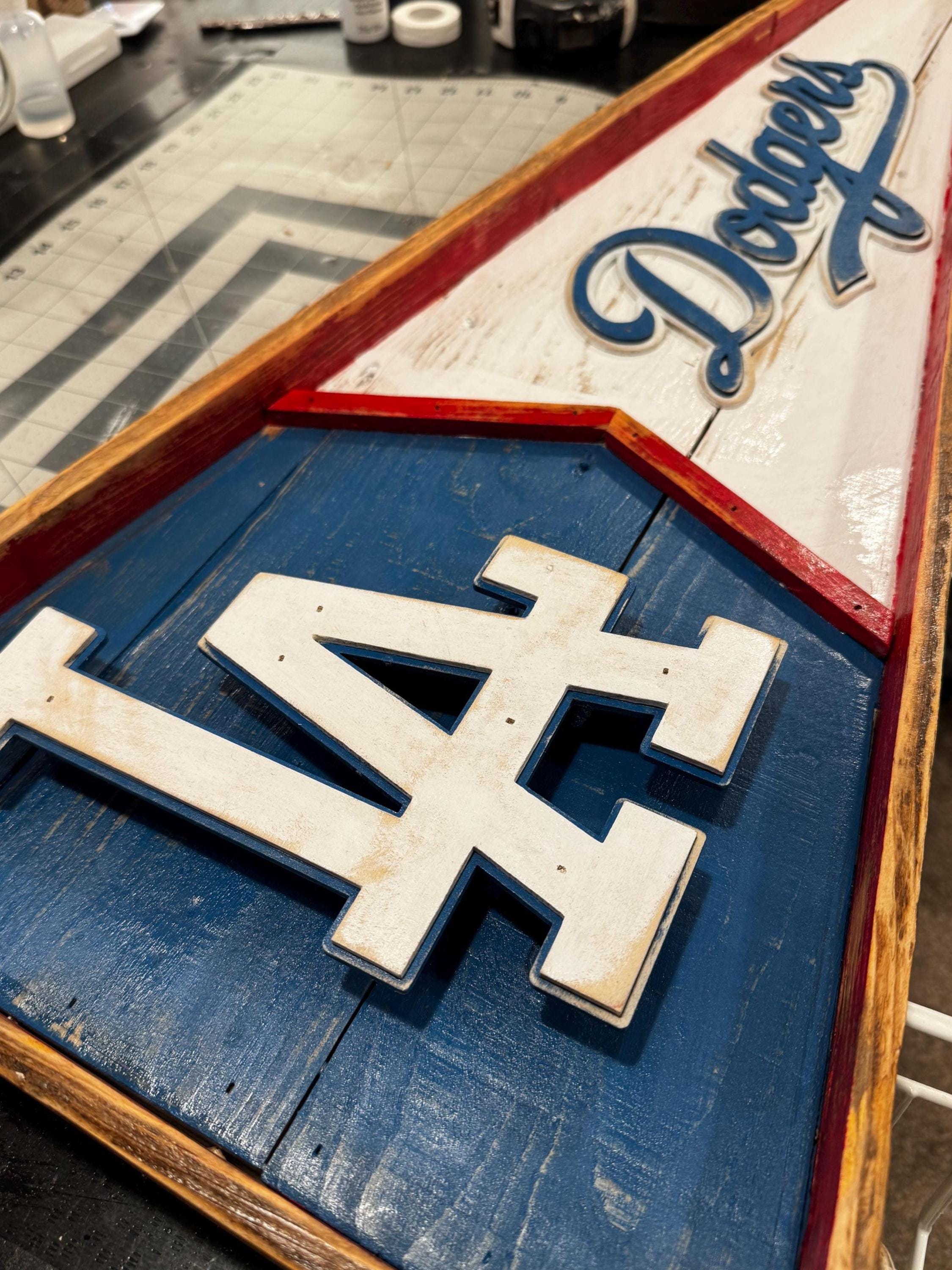 CUSTOM - Wooden Team Pennant - Etsy