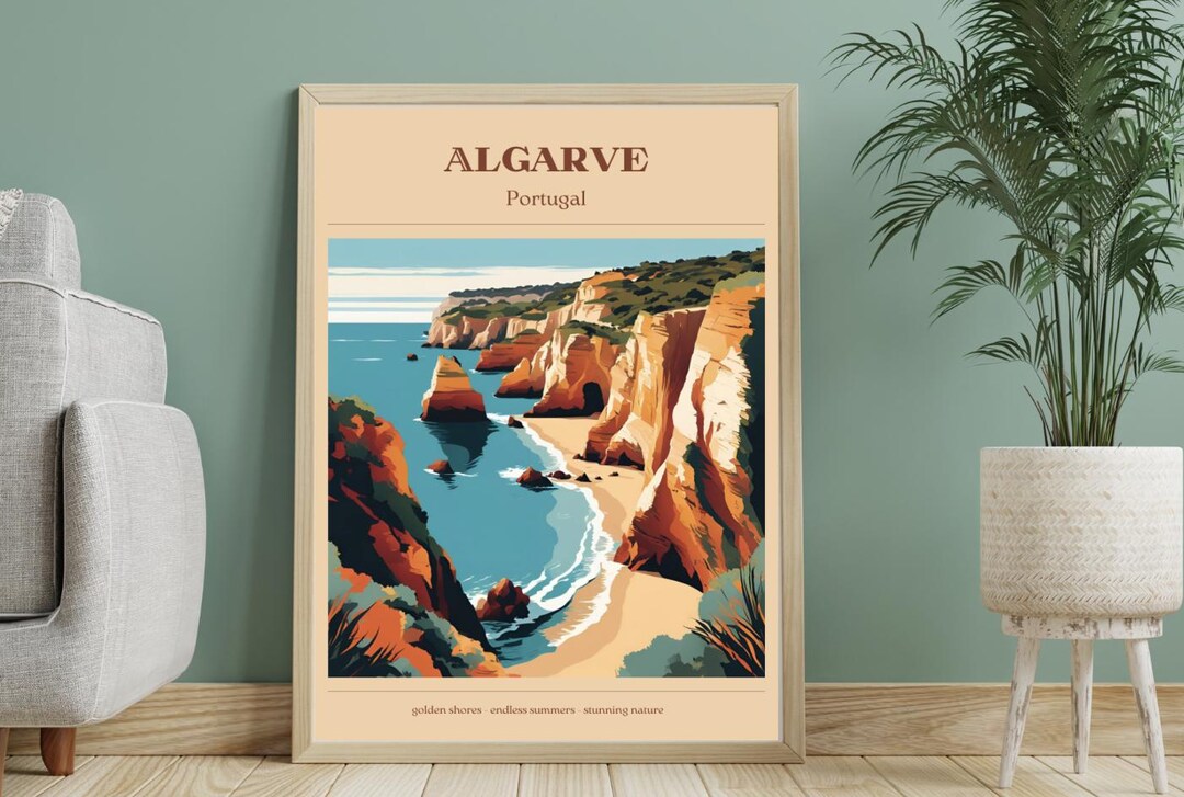 Algarve Poster Set Portugal Travel Print Nature Wall Art Portugal ...