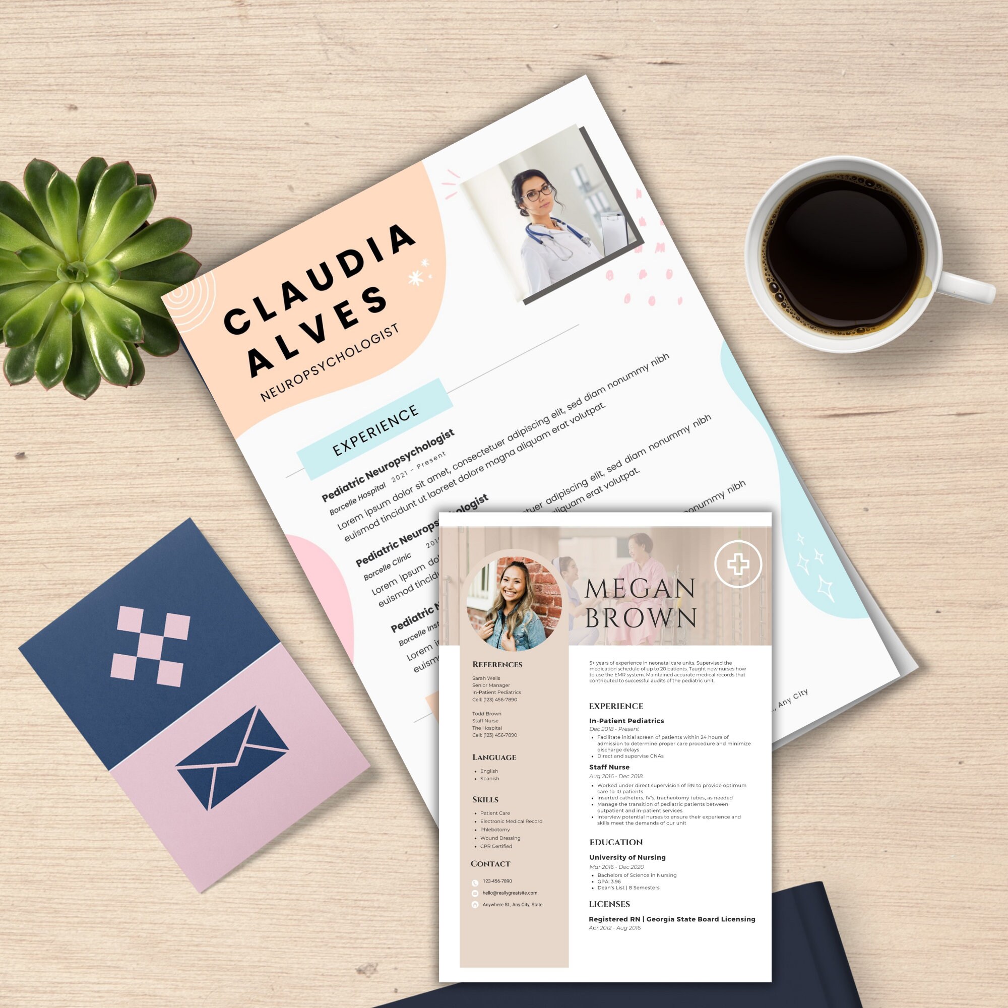 Medical Doctor Professional Resume Template Sleek & Modern Design ...