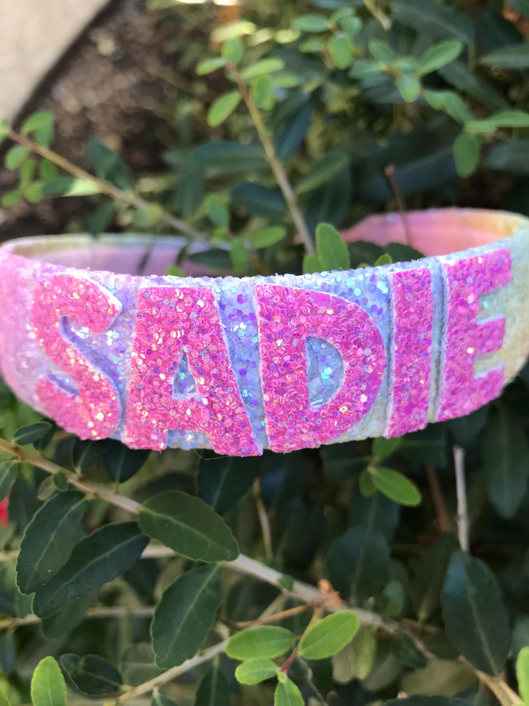 Personalized Glitter Name Headband - Rainbow Headbands - Etsy