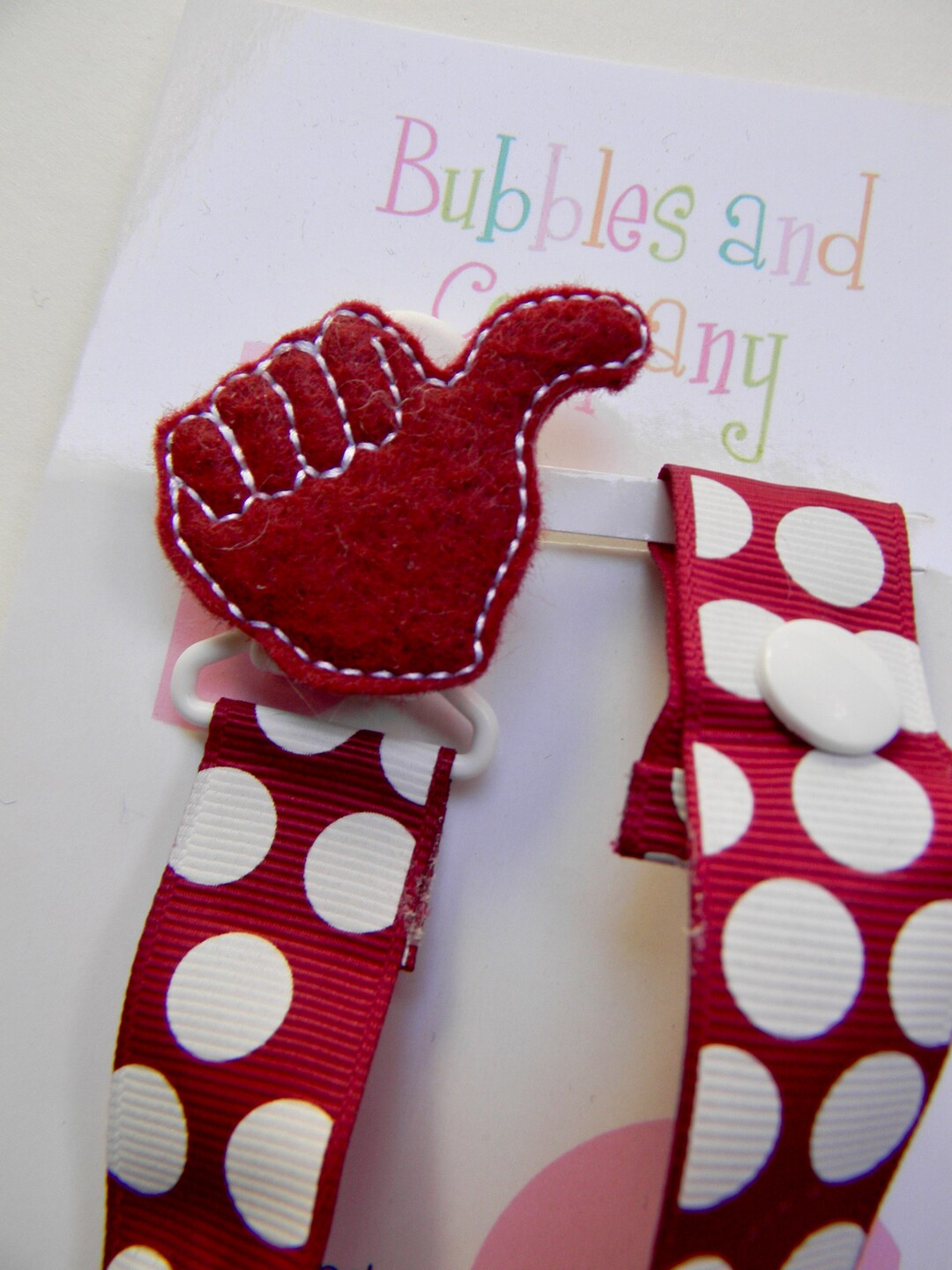 Handmade Felt Applique Pacifier Clip: Ribbon Binky Holder - Etsy