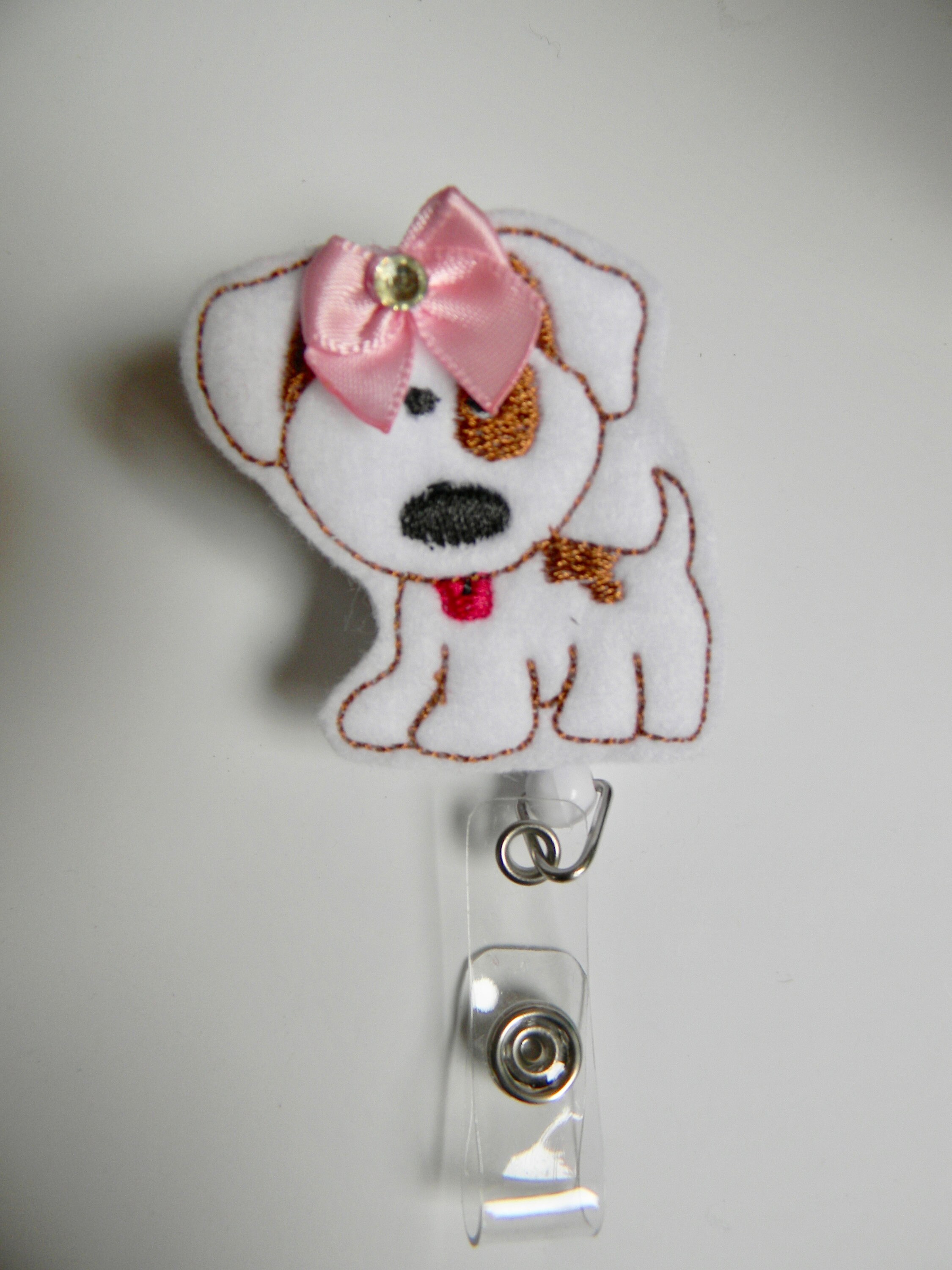 Puppy Dog Badge Reel Felt Badge Reel ID Badge Reel Retractable Badge ...