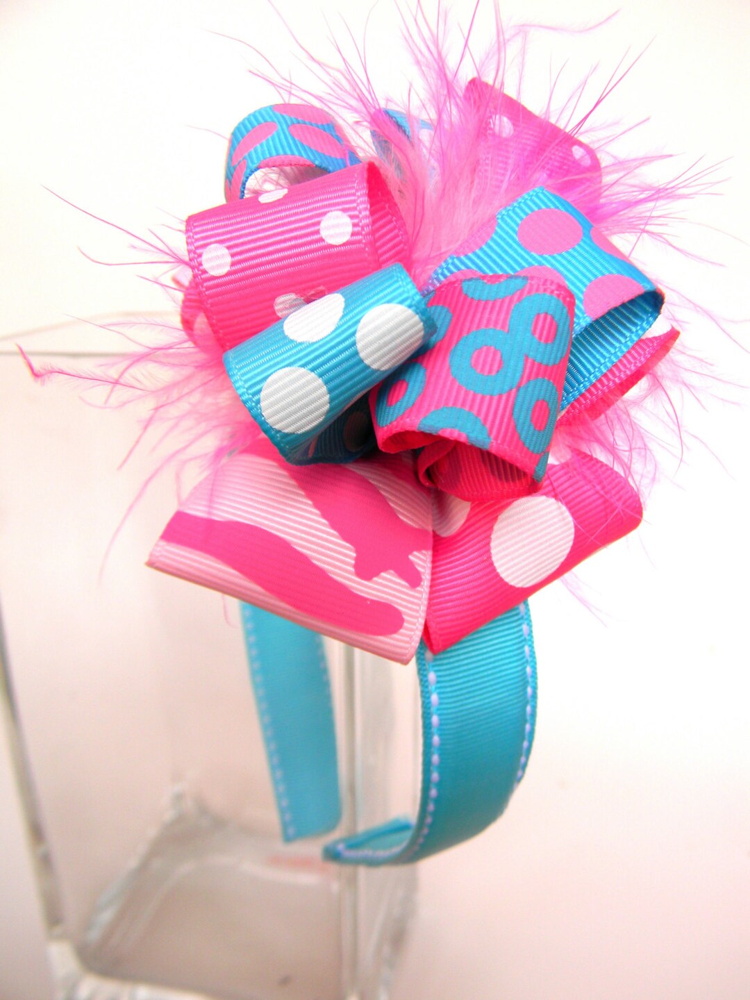 Bow Headband Ribbon Covered Headbands Hard Headband - Etsy