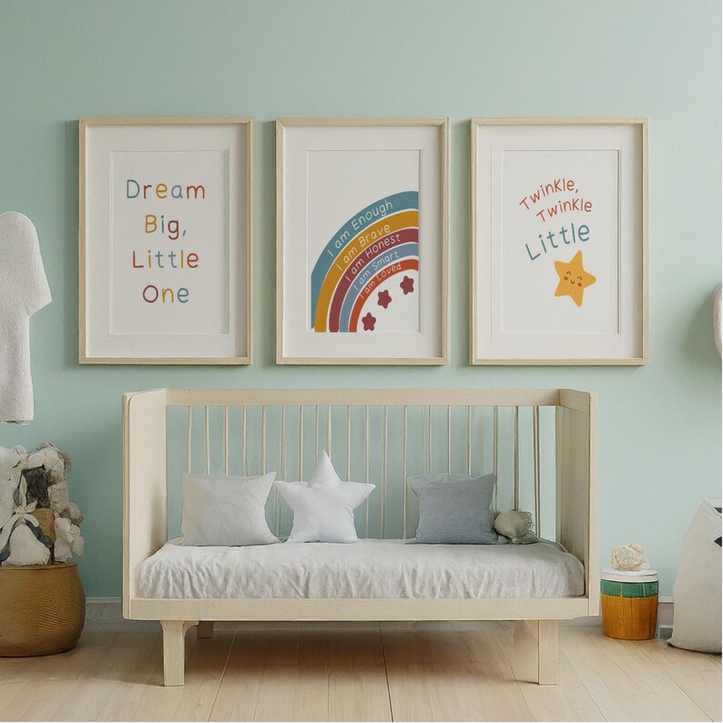 Set of 3 Daily Affirmations for Kids Classroom Decor I Am Affirmations ...