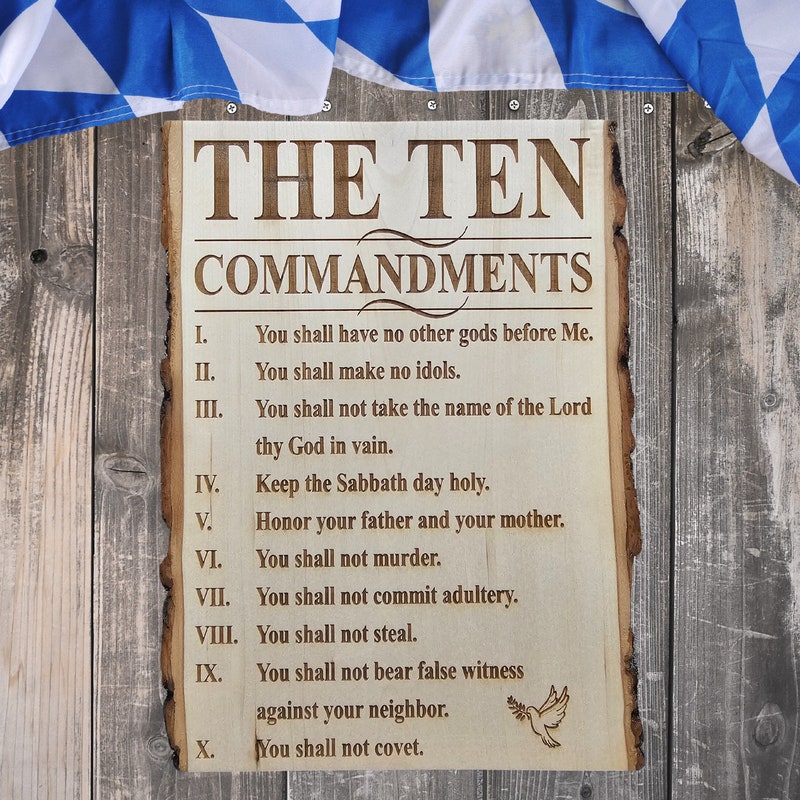 10 Commandments Plaque - Etsy