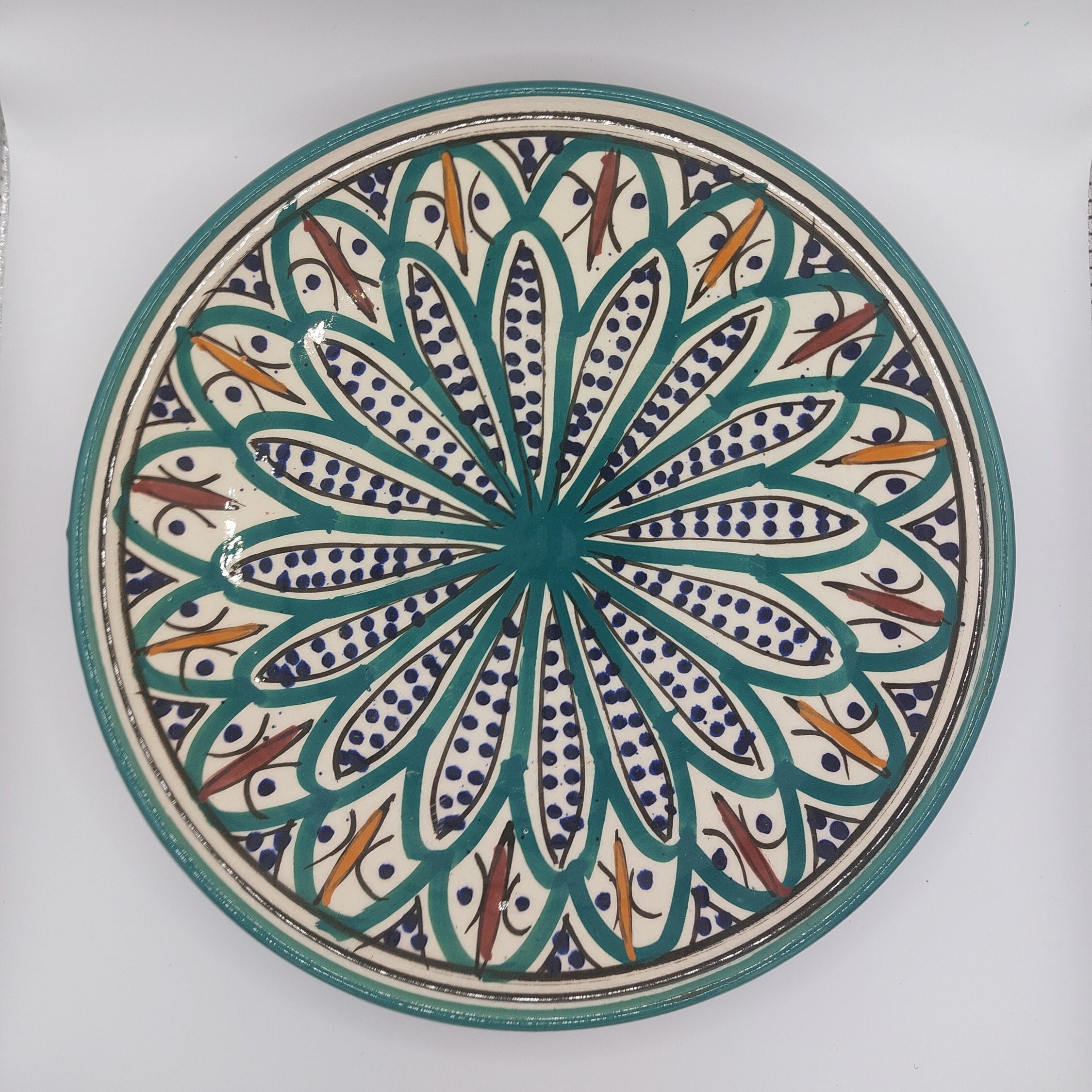 Handmade Moroccan Pottery Plate | Safi Traditional Craft | Unique ...