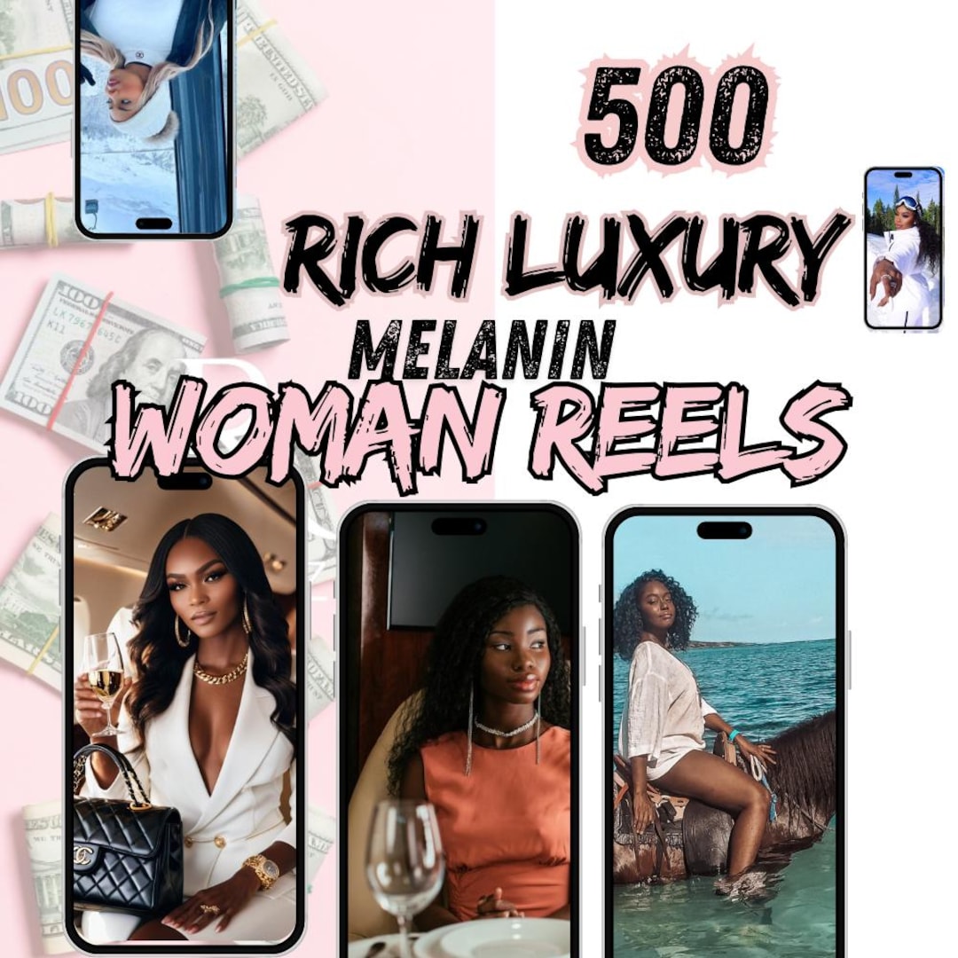 500 Melanin Reels Luxury | Classy Luxury Black Women | Melanin Faceless ...