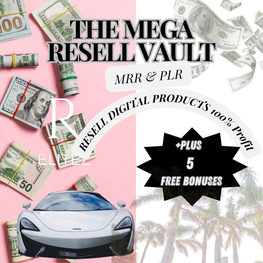 Mega Digital Products Resell Vault With Master-resell-rights MRR and ...