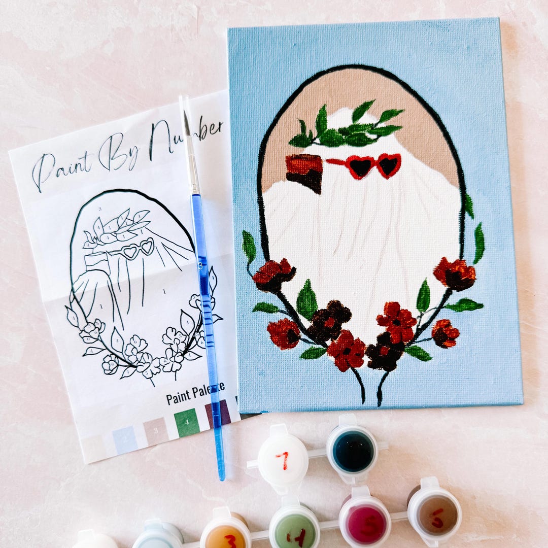 Pop Art Ghost Mini Paint by Number - Etsy