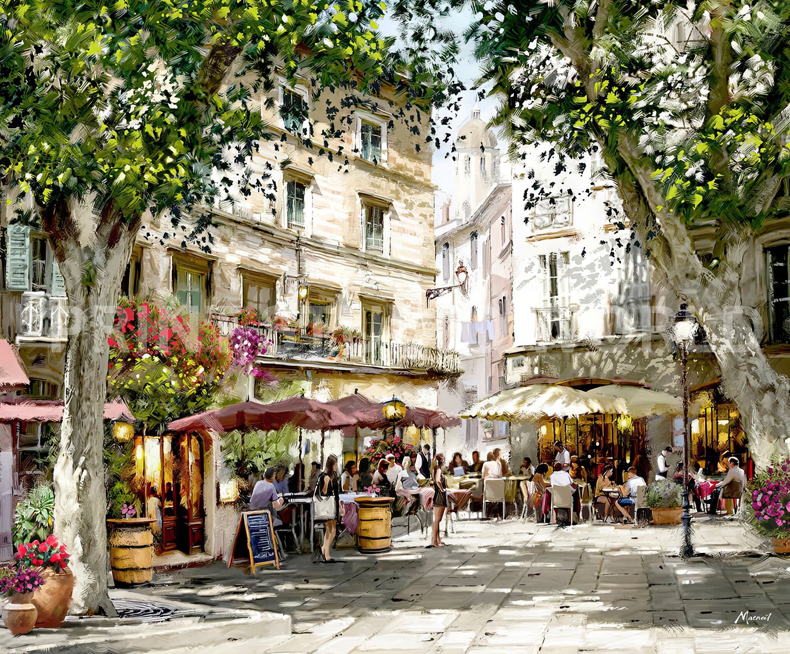 Plaza Cafe by Macneil - Digital Print - Etsy