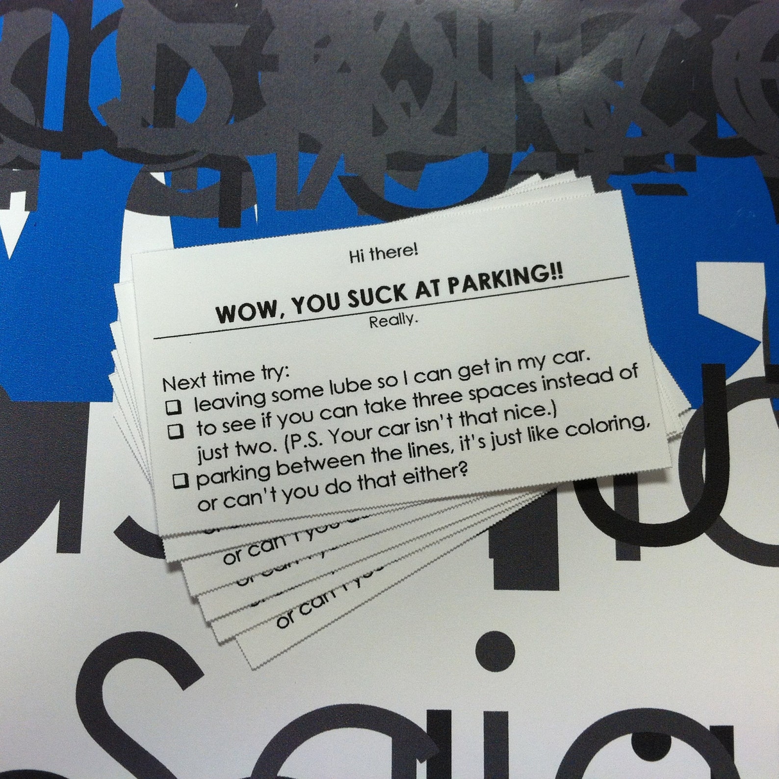 Parking Cards - Etsy