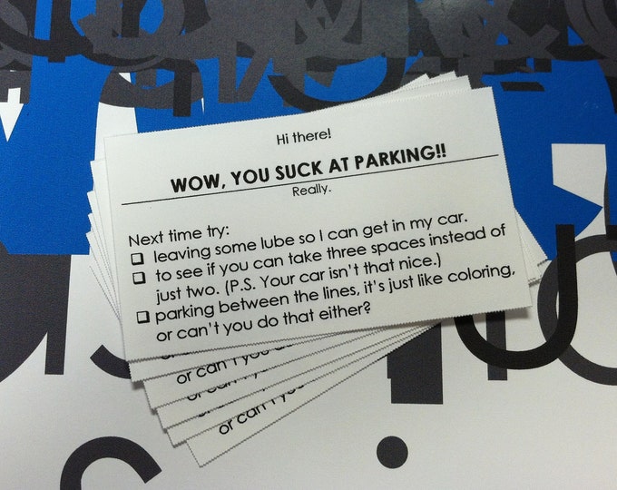 Parking Cards - Etsy